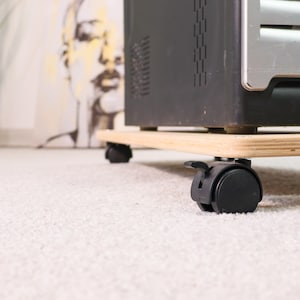 Wooden PC Tower Stand With Wheels: Under Desk Gamer Gift - Etsy