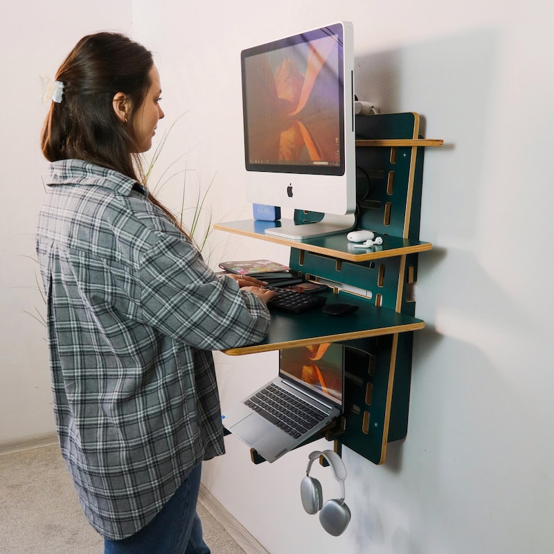 Hidden Desk With Monitor - Etsy