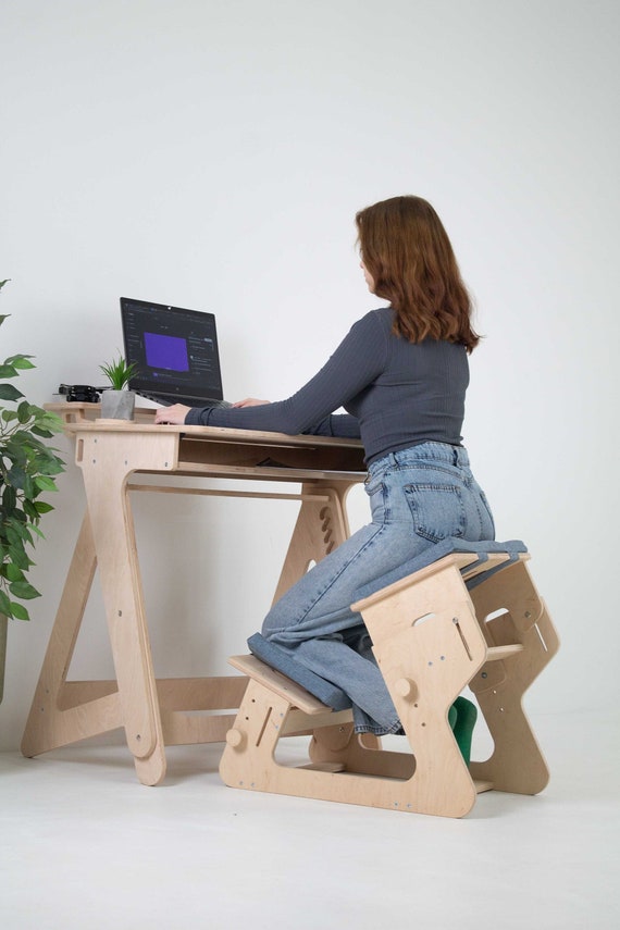 Office Furniture Computer Desk Adjustable Standing Desk Modern Desk Sit to Stand Wooden Home Office Desk Mothers Day Gift Custom Work Desk Etsy