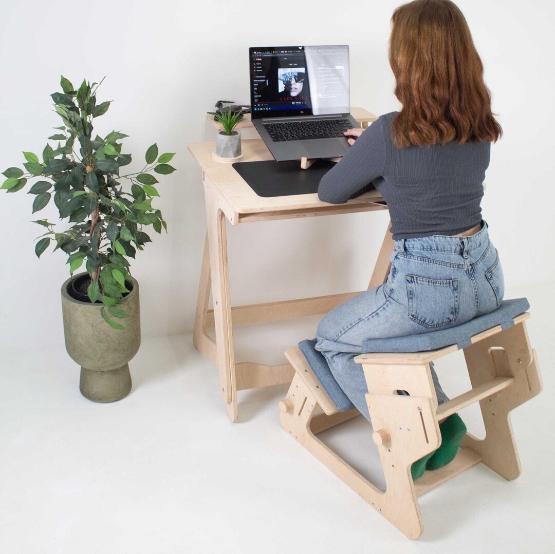 Standing Desk Plywood Furniture Adjust Home Office Desk Sit to Stand ...