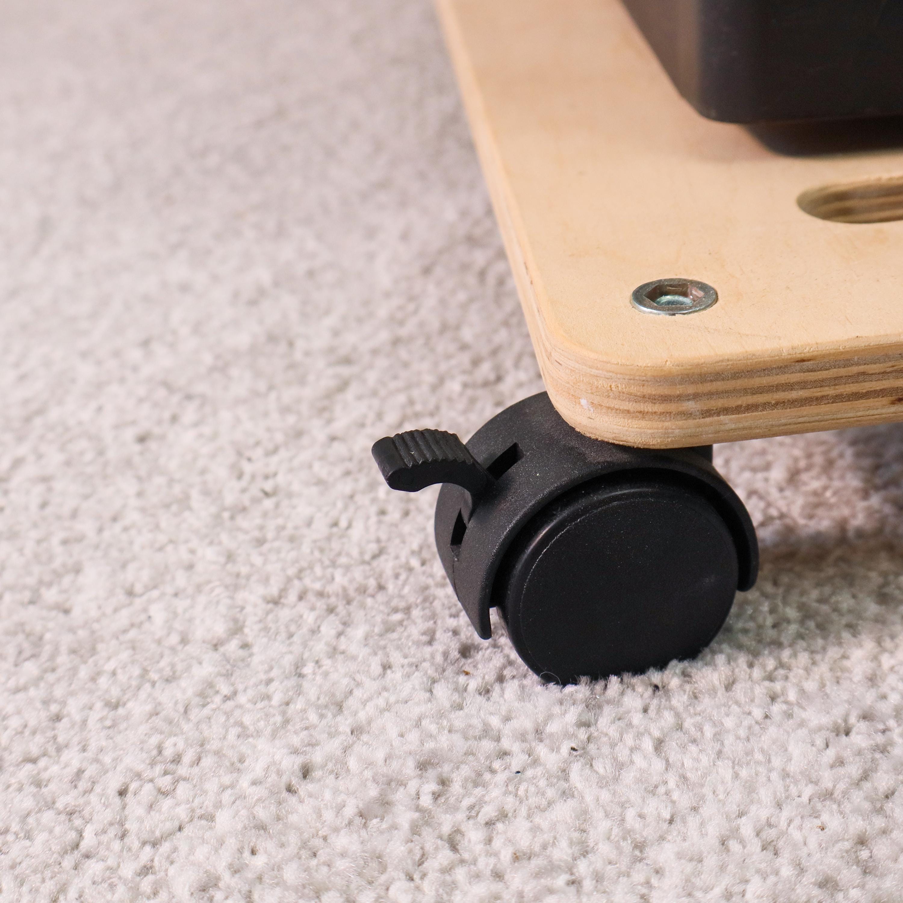 Wooden PC Stand With Wheels: Under Desk Computer Tower Shelf - Etsy