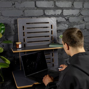 Computer Desk Wall Hanging Wooden Murphy Desk Adjust Custom Floating ...