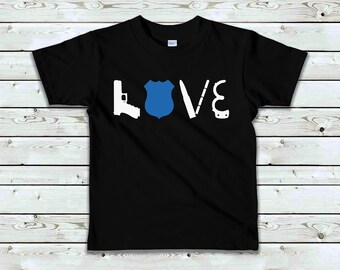 Thin Blue Line Toddler Tee Kid's Tee T-shirt Law | Etsy