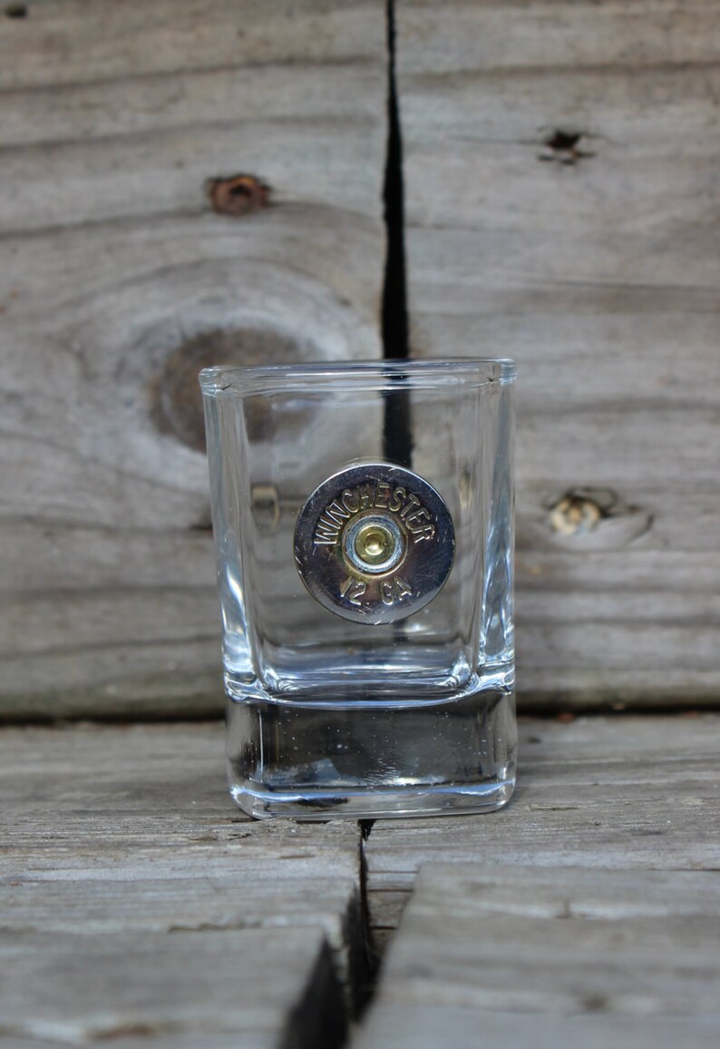 Handmade Bullet Square Shot Glass, 12GA Winchester or Remington Shot ...