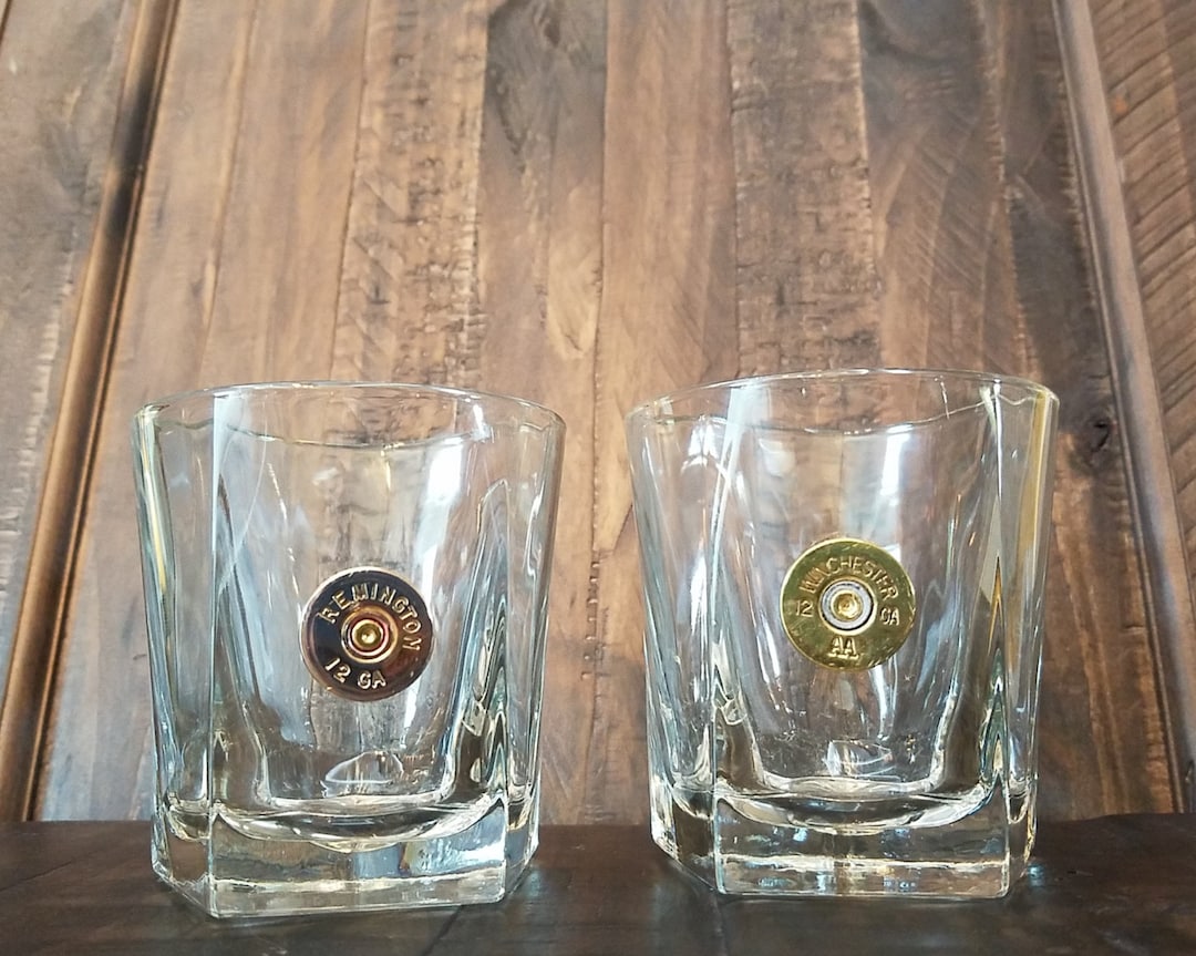 Handmade Pentagon Bullet Whiskey Glass 12GA Winchester or Remington ...
