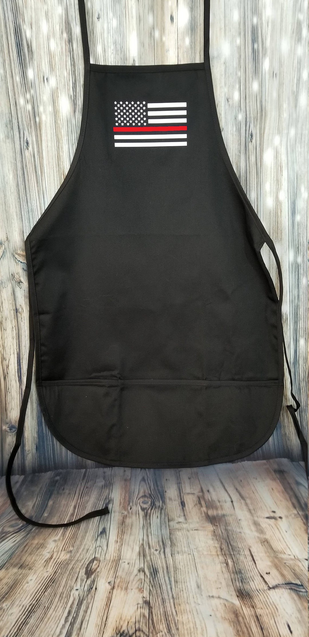 Red Line Apron - Firefighter Apron - Red Line Flag Apron - First ...