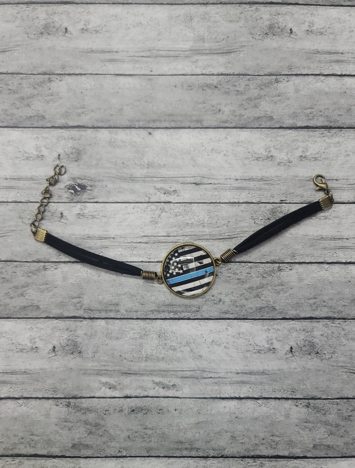 Thin Blue Line Flag Bracelet Thin Blue Line Bracelet Thin - Etsy
