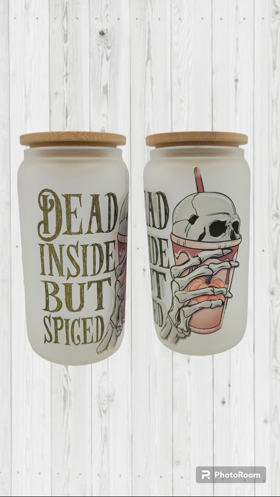 DEFECTS Dead Inside but Spiced Cup Iced Coffee Cup Glass, Beer Can ...