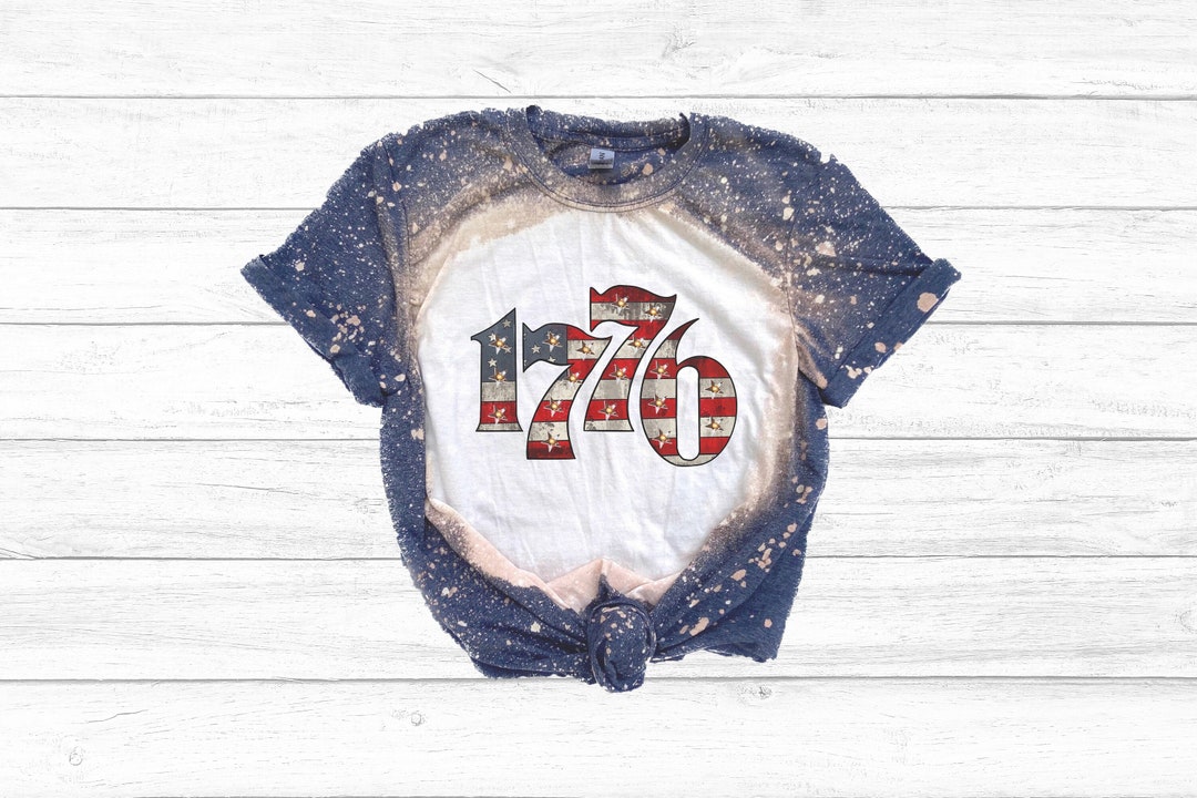 1776 Shirt Tee, 1776 Bleached Tee Bleached Shirt Gifts for Her - Etsy