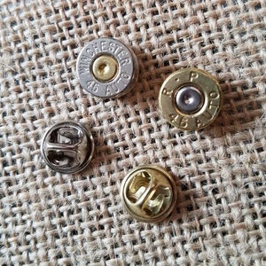 Handmade Spent Bullet Tie Tack Bullet Hat Pin Bullet Lapel Pin Men's ...