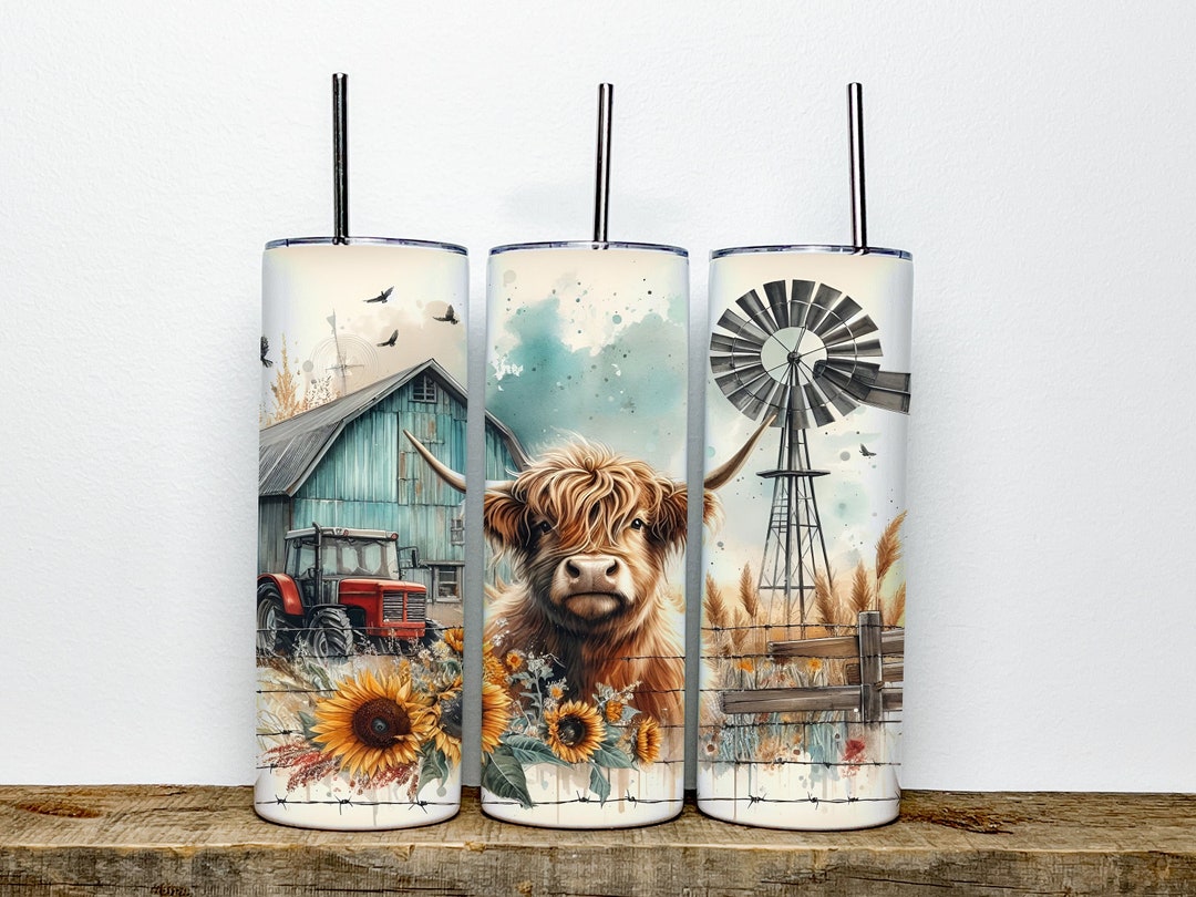 Highland Cow Tumbler, Highland Cow Skinny Tumbler, Cow Tumbler Gifts ...
