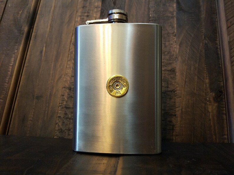 Stainless Steel Bullet Flask 12GA Winchester Remington | Etsy