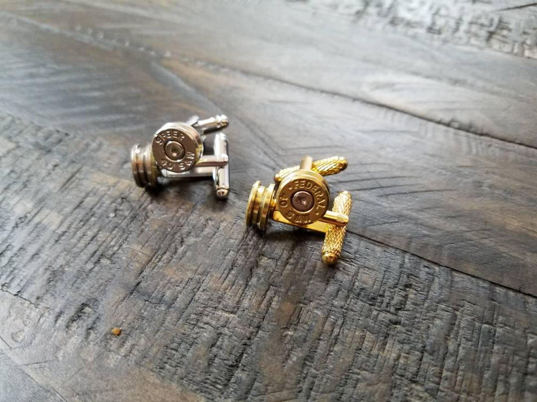 Handmade Spent Bullet Cuff Links Bullet Cufflinks Gold Men's ...