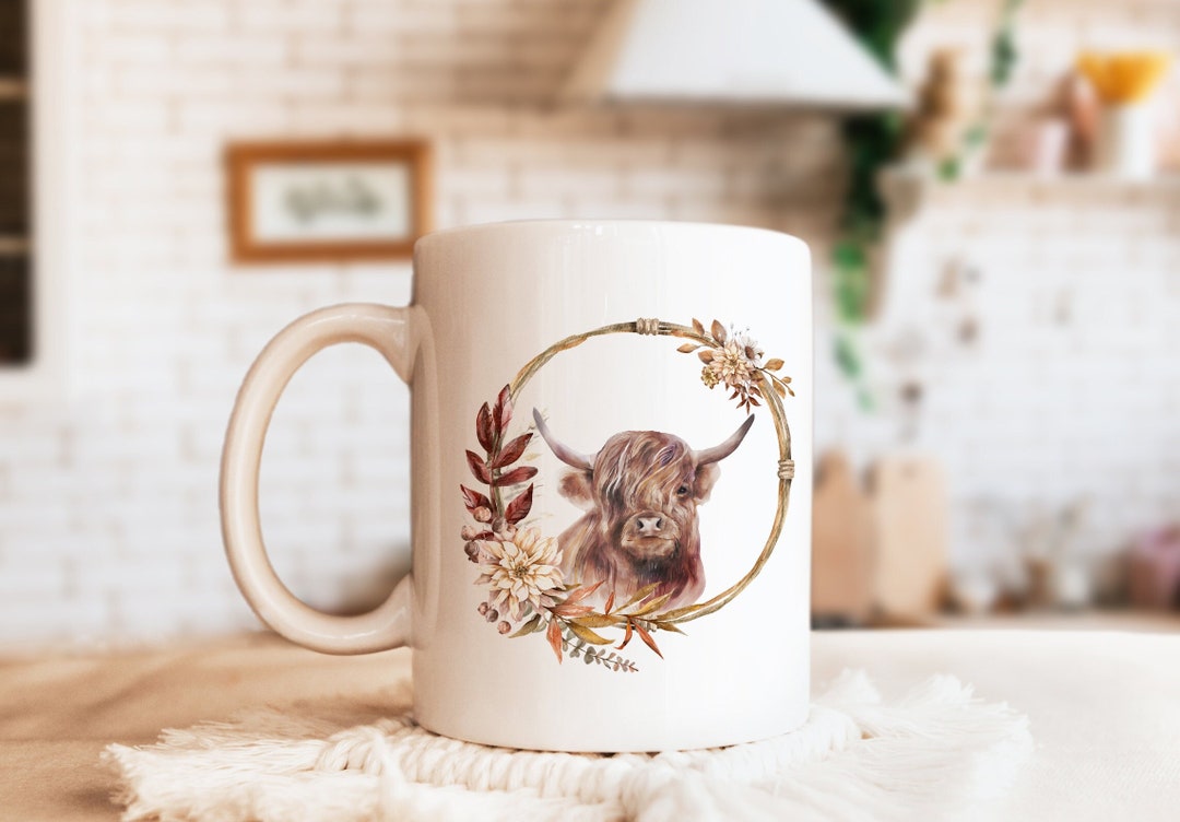 Scottish Highland Cow Mug, Cow Mug, Scottish Highlander Gifts for Her ...