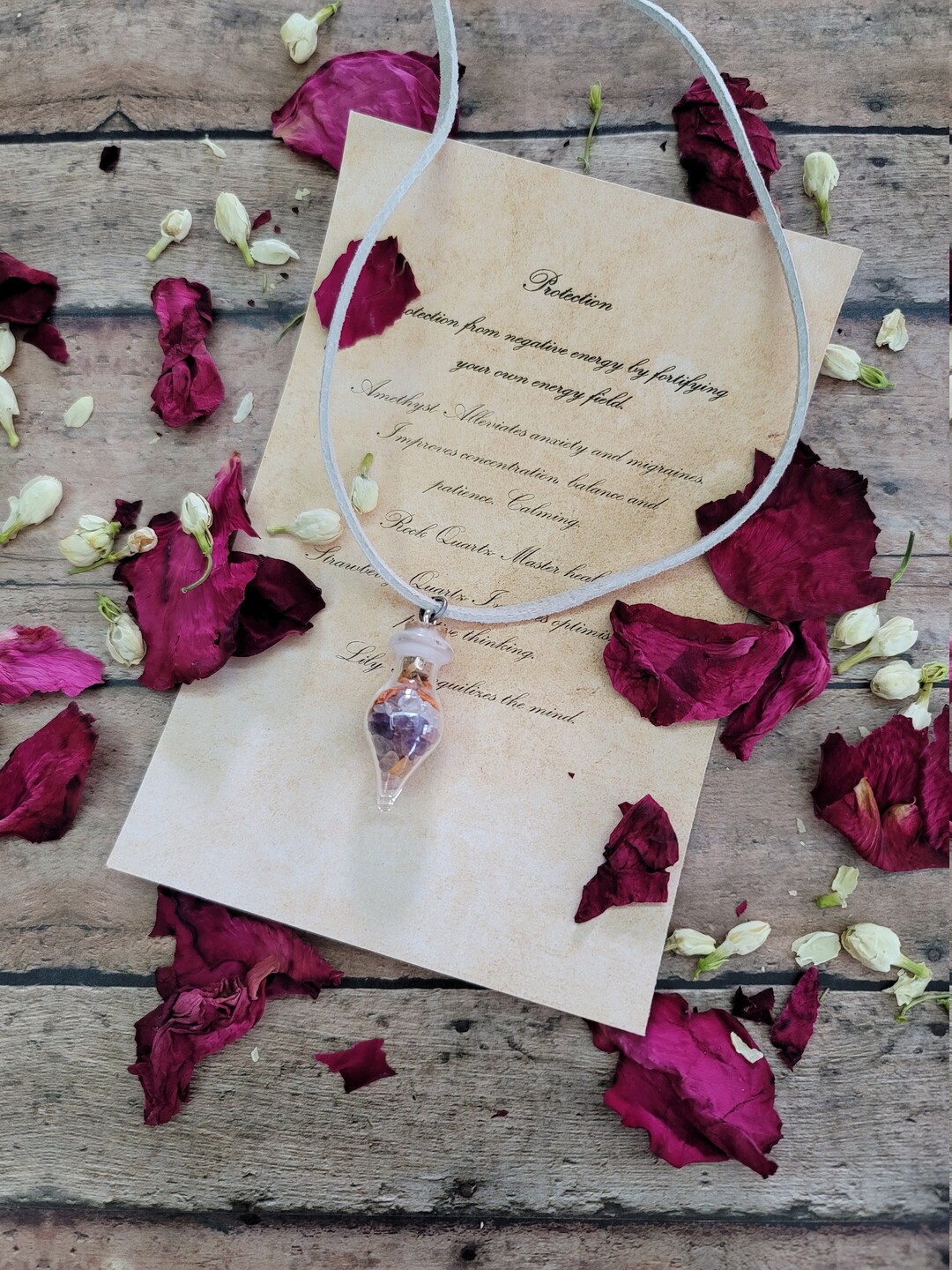 Protection Spell Bottle Necklace Protection Necklace Gifts for Her - Etsy