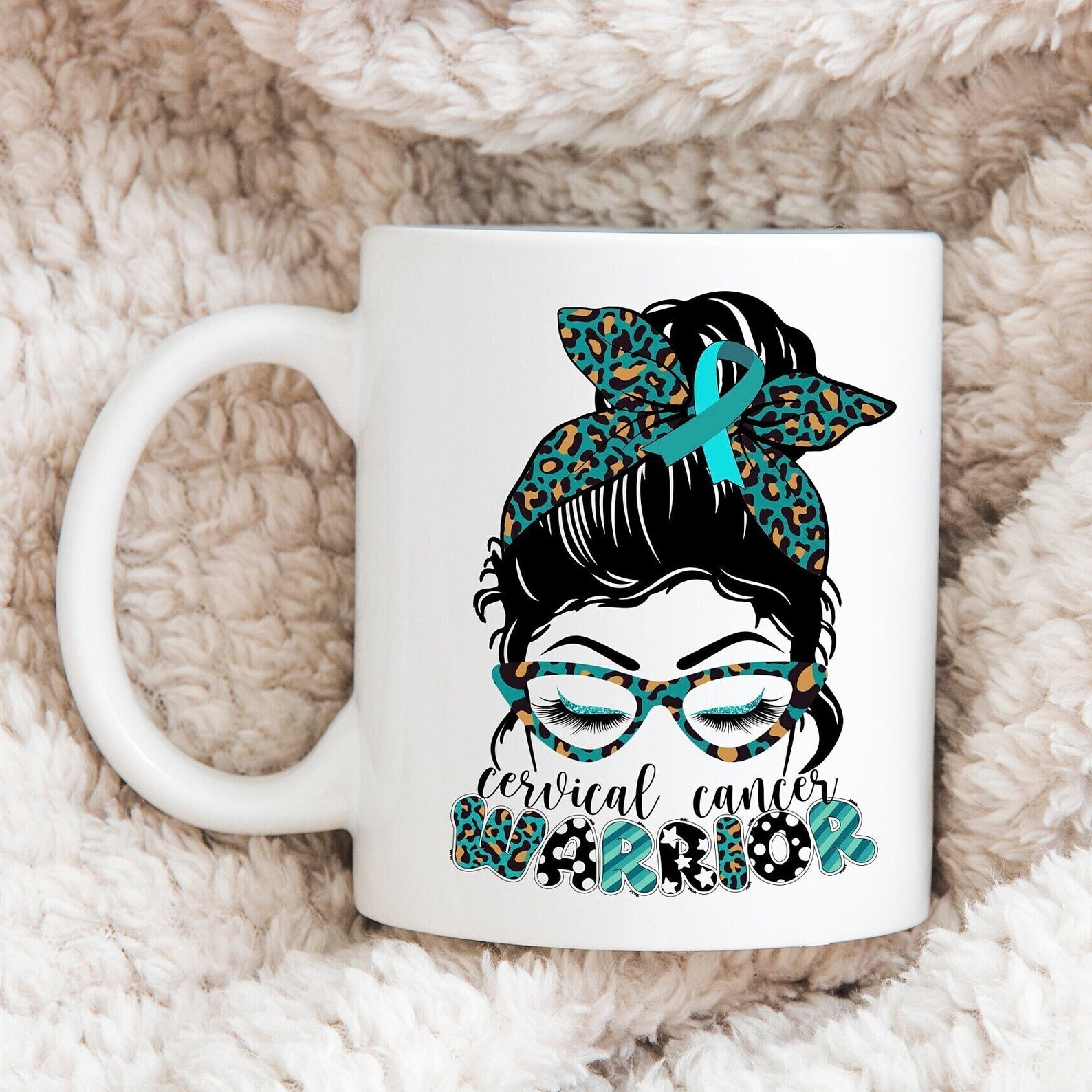 Cervical Cancer Mug Coffee Cup, Cervical Cancer Coffee Mug, Cervical ...