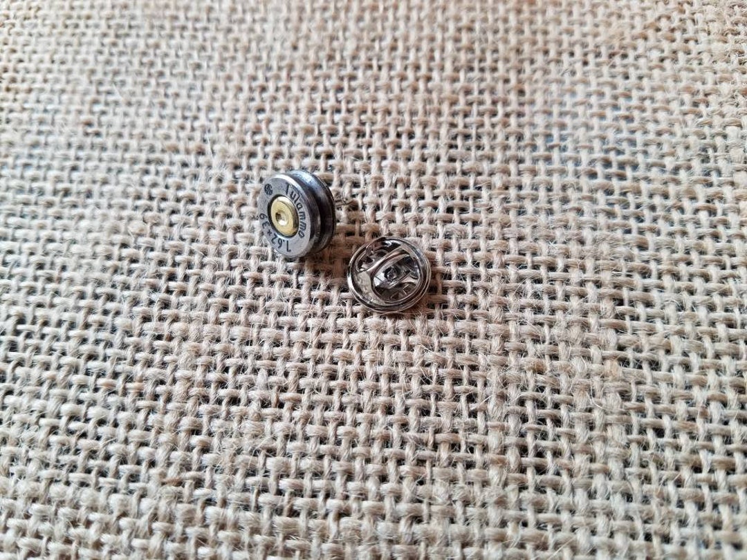Handmade Spent Bullet Tie Tack Bullet Hat Pin Bullet Lapel Pin Men's ...