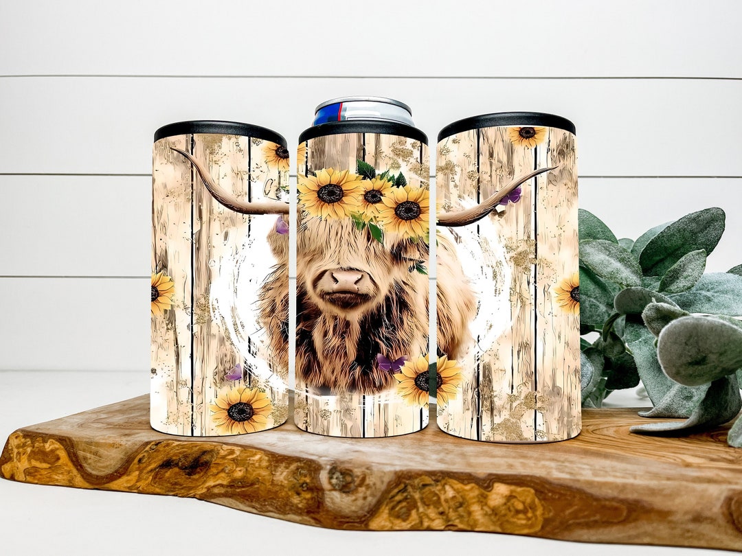 Highland Cow 4 in 1 Can Cooler Fits All Stainless Steel Can - Etsy