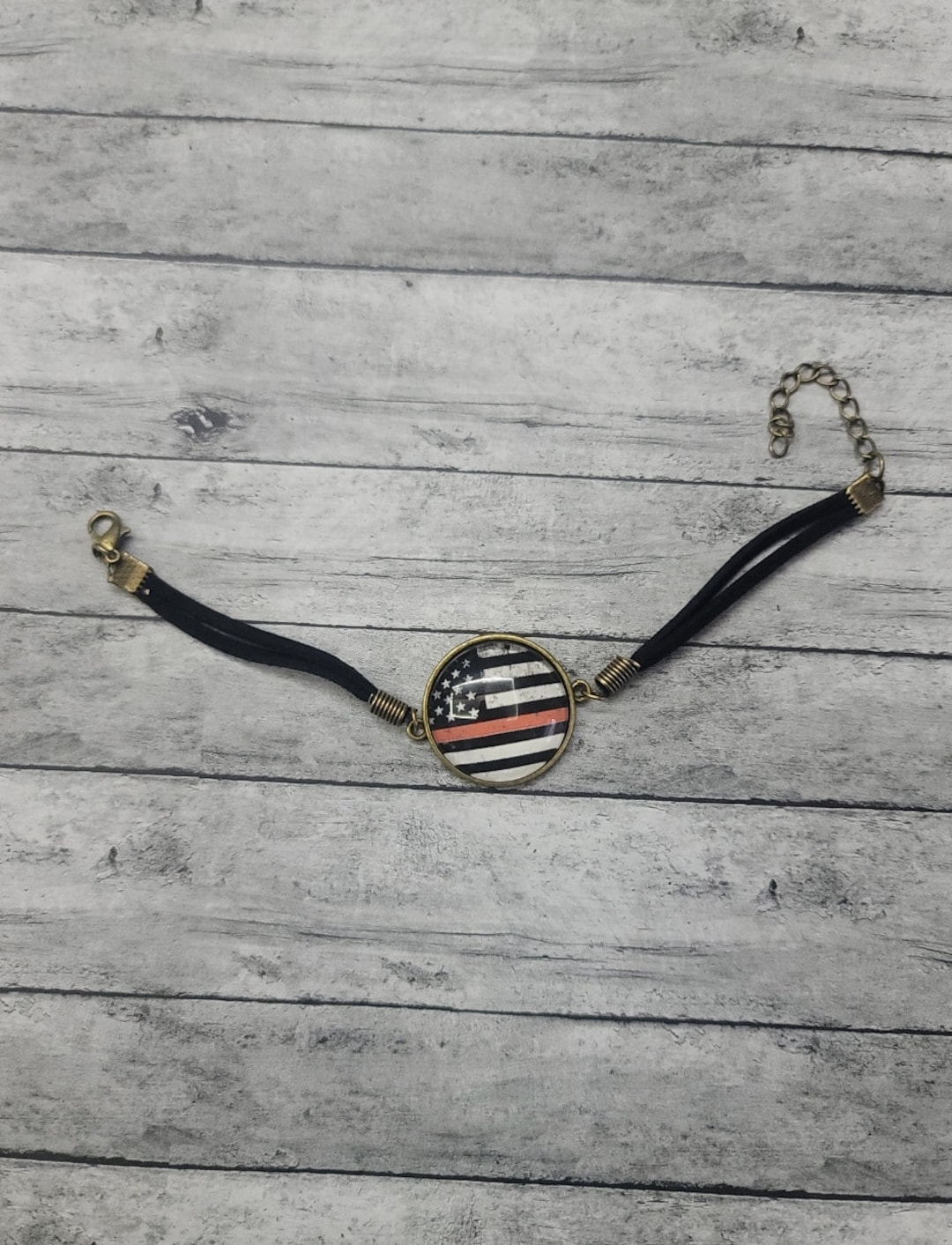 Thin Red Line Flag Bracelet Thin Red Line Bracelet Thin Red - Etsy
