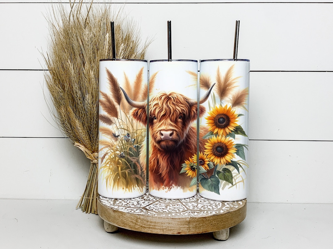 Highland Cow Tumbler, Highland Cow Skinny Tumbler, Cow Tumbler Gifts ...