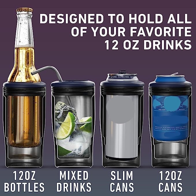 Highland Cow 4 in 1 Can Cooler, Fits All - Stainless Steel Can Cooler ...