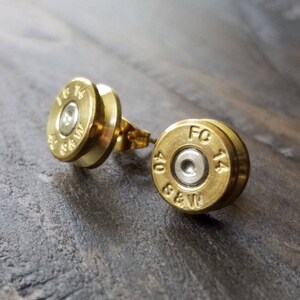 Handmade Bullet Post Earrings, Bullet Stud Earrings, Bullet Earrings ...