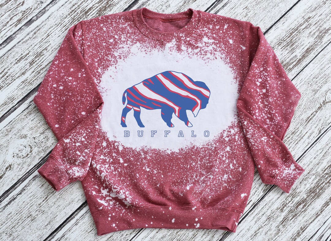Buffalo Sweatshirt, Buffalo Bleached Sweatshirt, Buffalo Crewneck Gifts ...