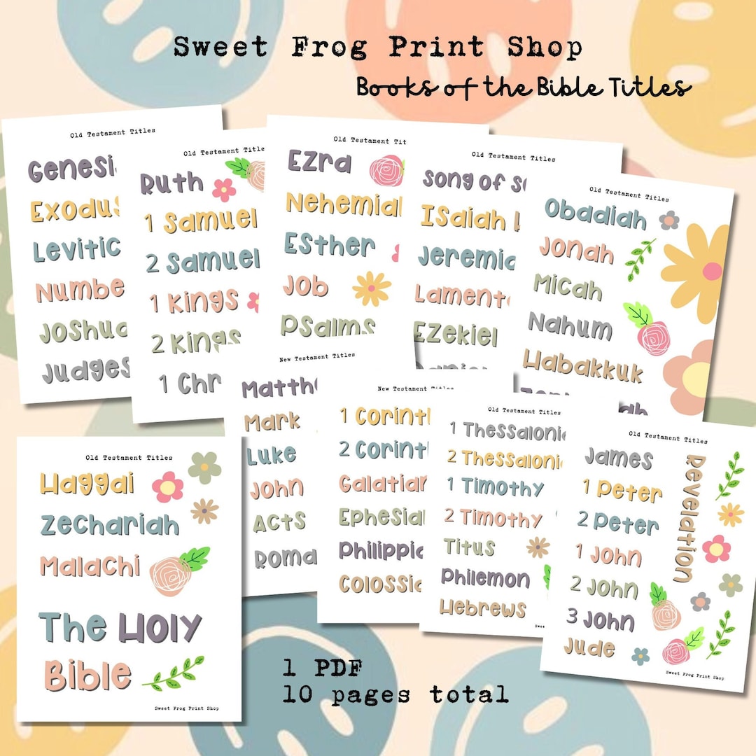 Books of the Bible Titles Printable - Etsy