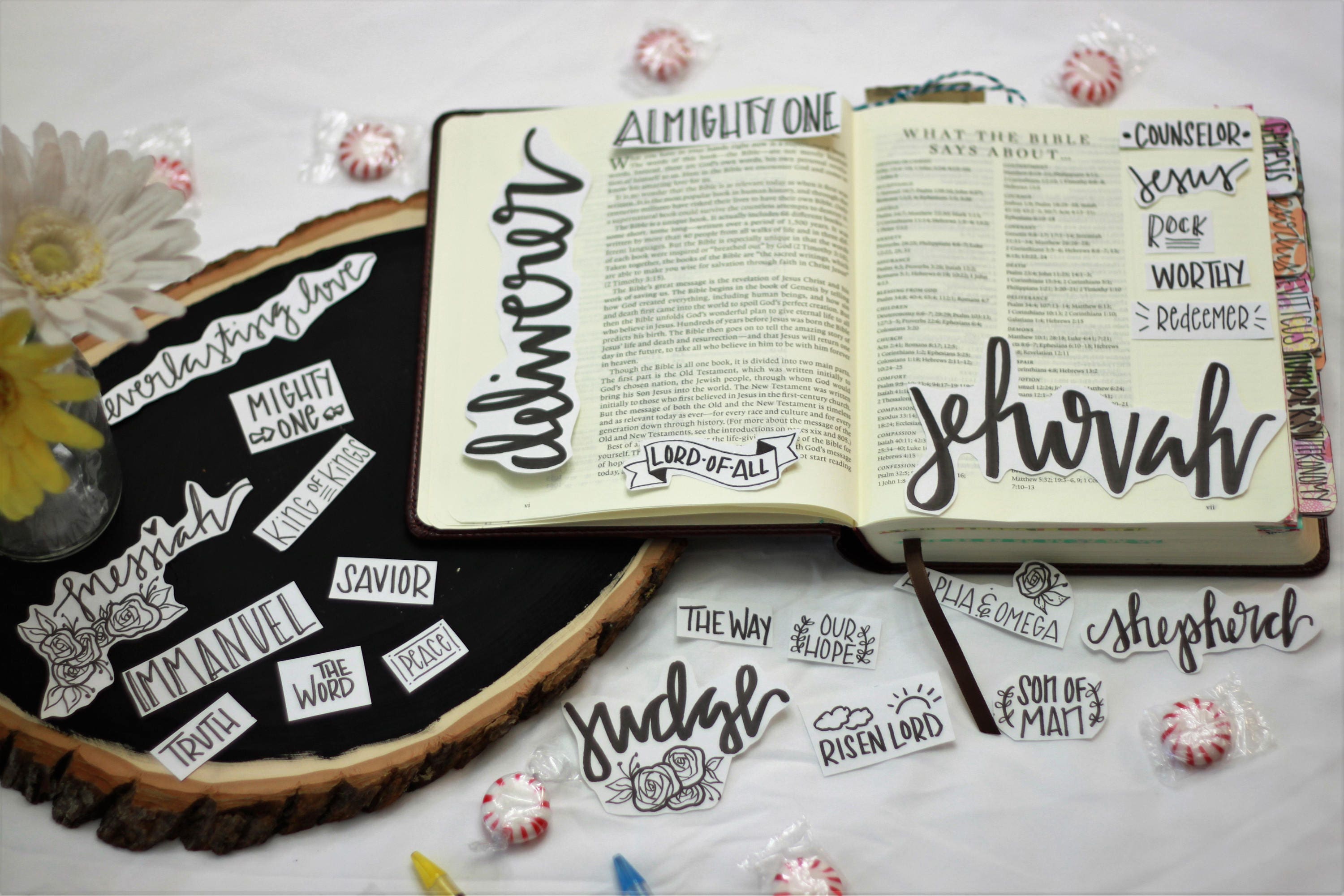 SALE Names of Jesus Stickers Download Journaling Bible - Etsy