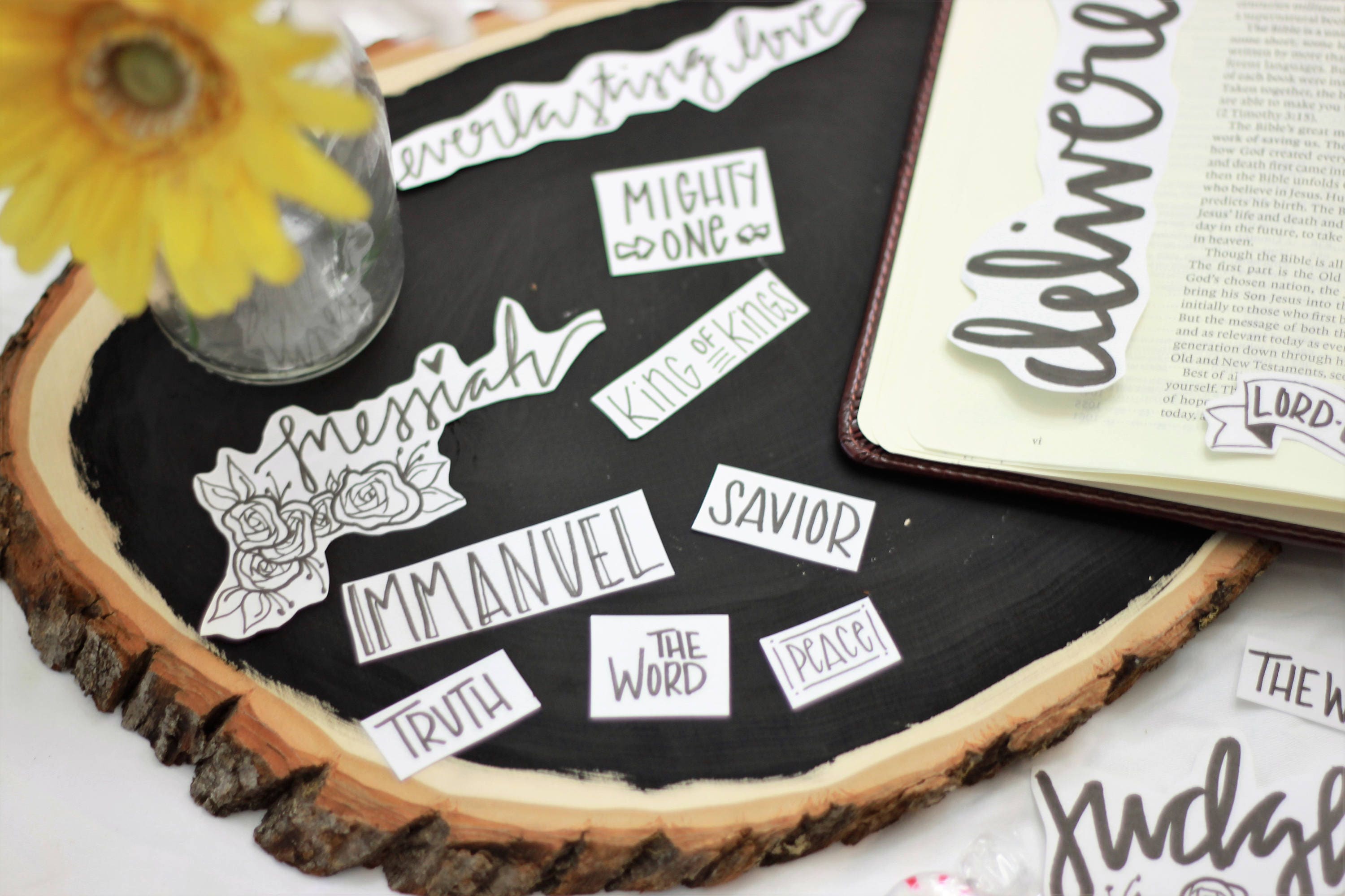 SALE Names of Jesus Stickers Download Journaling Bible - Etsy