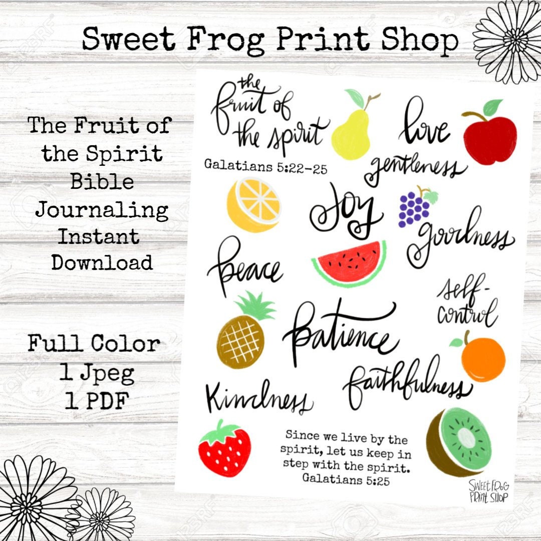 Fruit of the Spirit Bible Journaling Instant Download - Etsy
