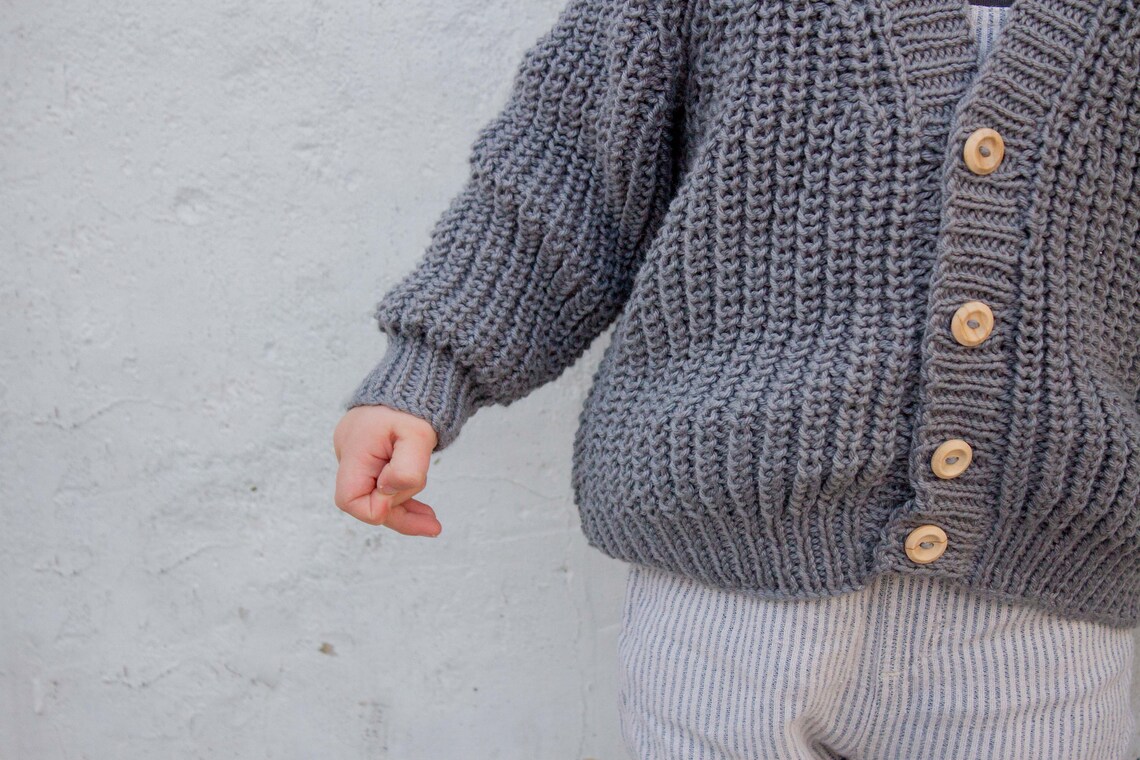 Fisherman's Rib Cardigan for baby toddler Knitting Pattern | Etsy