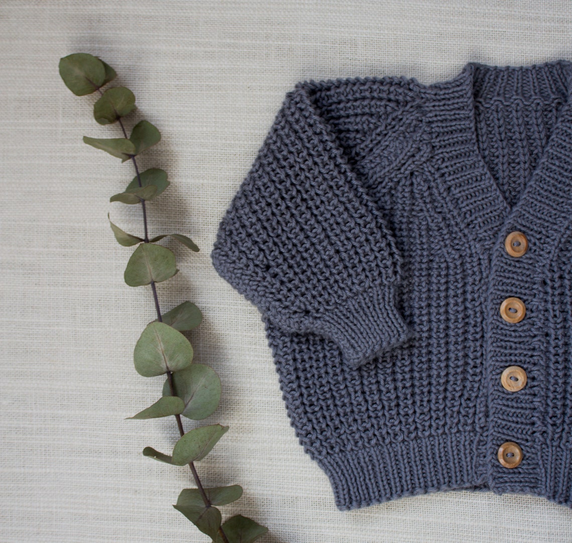 Fisherman's Rib Cardigan for Baby Toddler Knitting Pattern - Etsy UK
