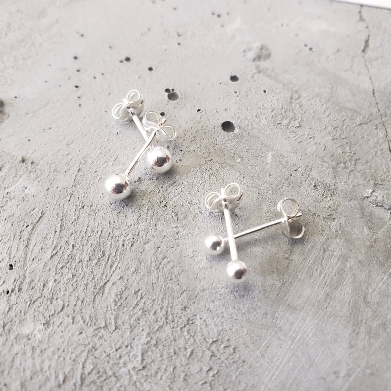 Silver Stud Earrings - Etsy