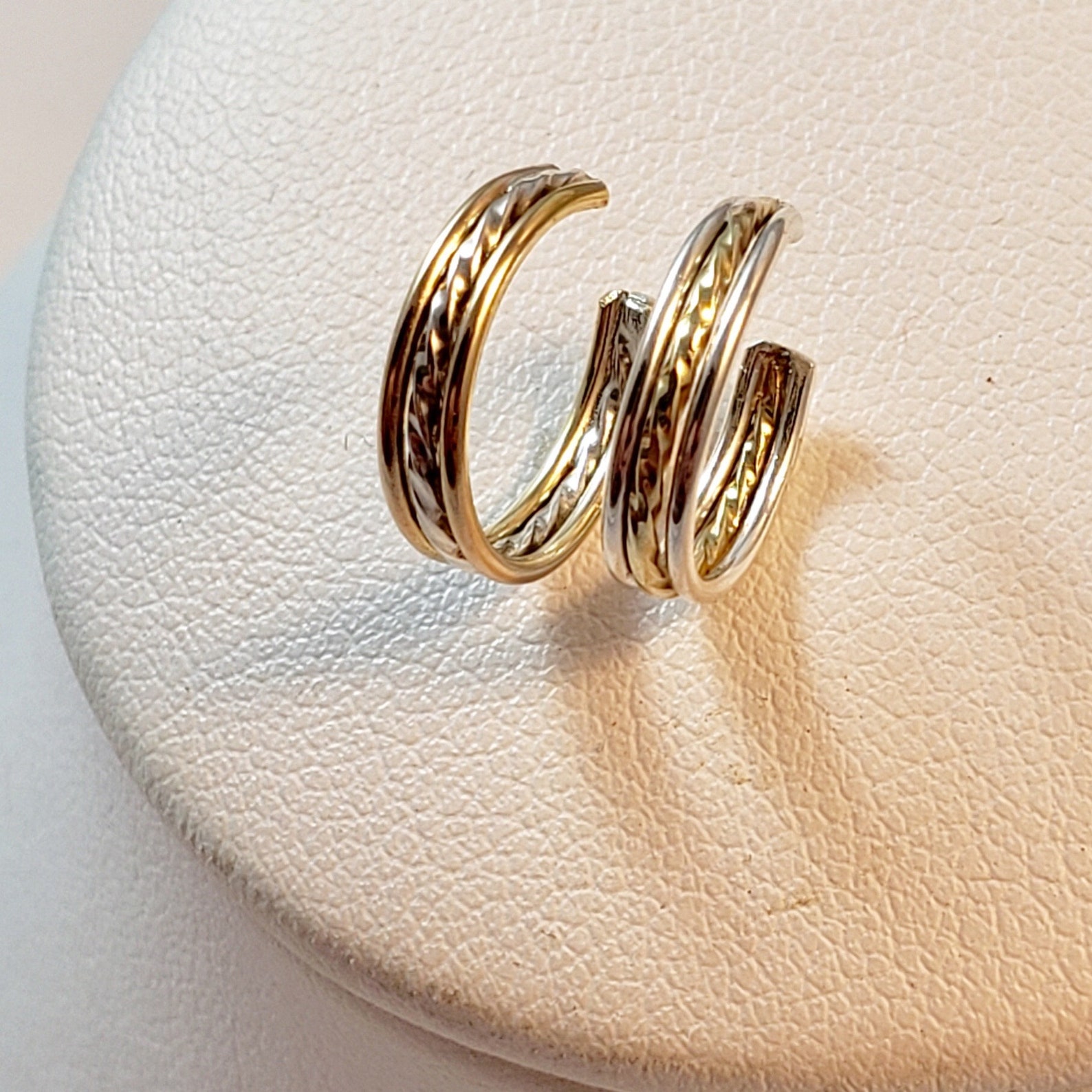 NEW Twisted Triple Band Conch Ear Cuff TW0037CC Gold and Sterling ...