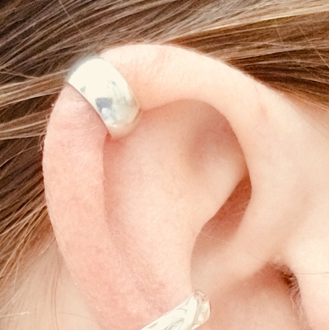 Beveled Smooth Helix Cuff 925 Sterling Silver Ear Cuff | Etsy