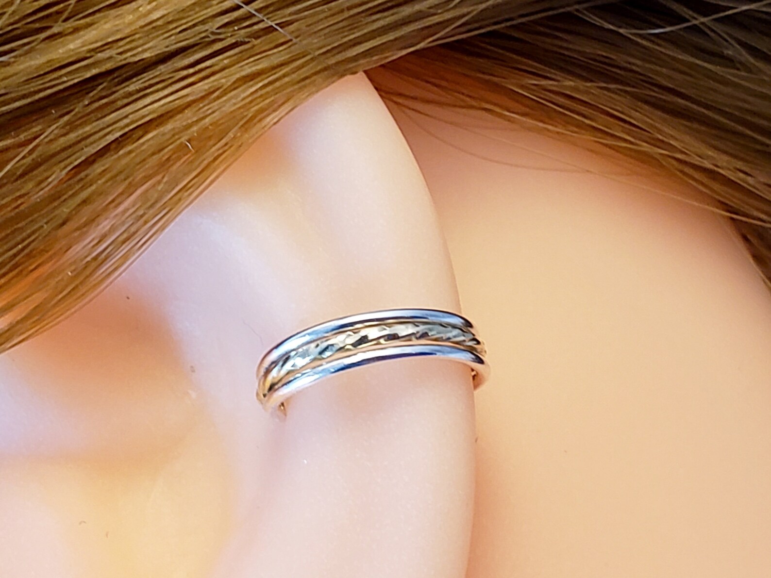 NEW Twisted Triple Band Conch Ear Cuff TW0037CC Gold and Sterling ...