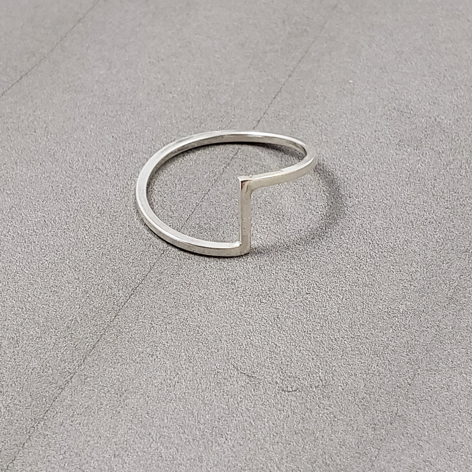 Zig Zag Ring Zed Ring 925 Sterling Silver Minimalist Ring - Etsy