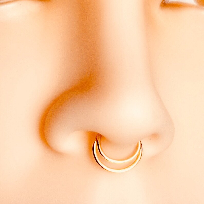 Gold Bullnose Cuff Septum Ring Bullnose Ring Bull Nose - Etsy