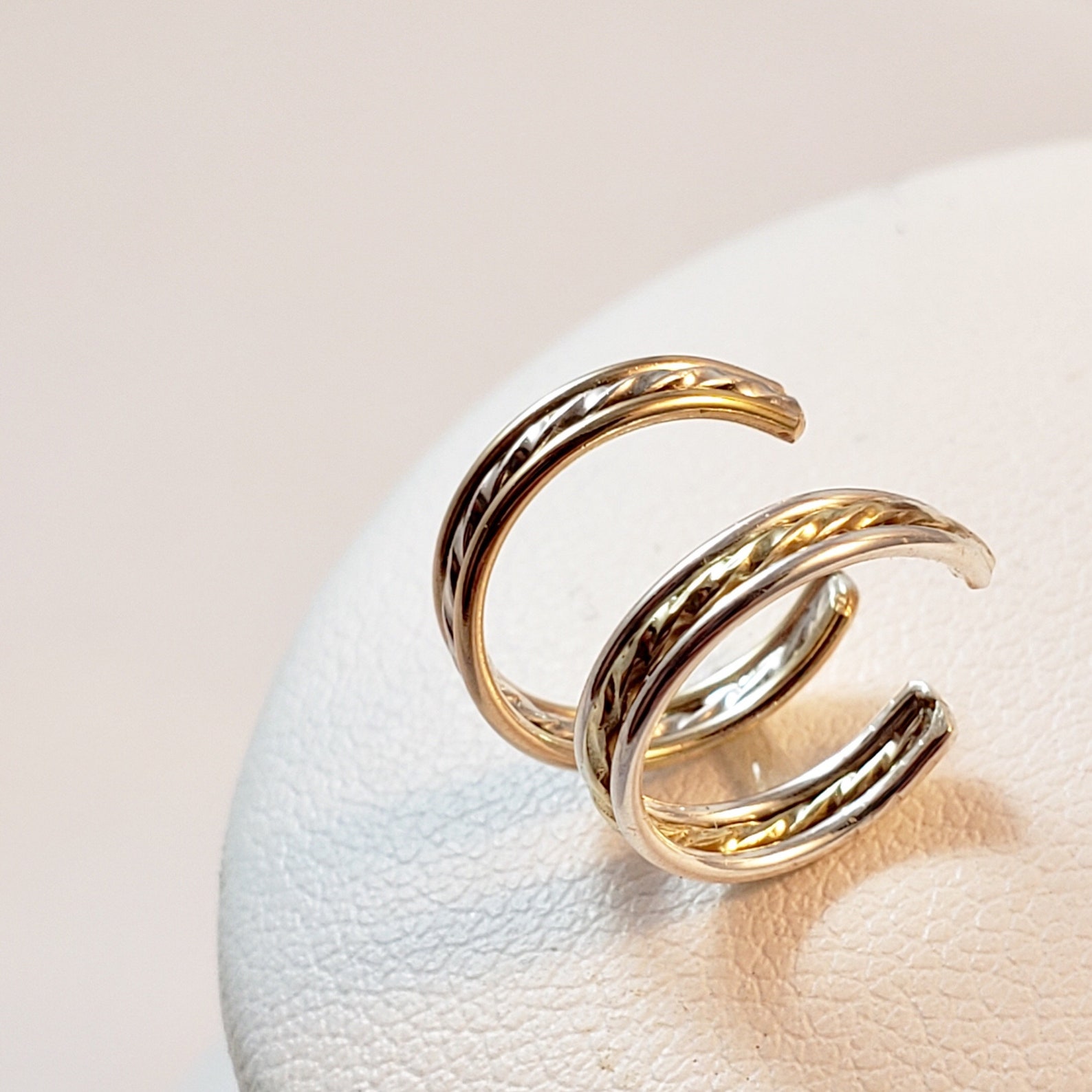 NEW Twisted Triple Band Conch Ear Cuff TW0037CC Gold and Sterling ...