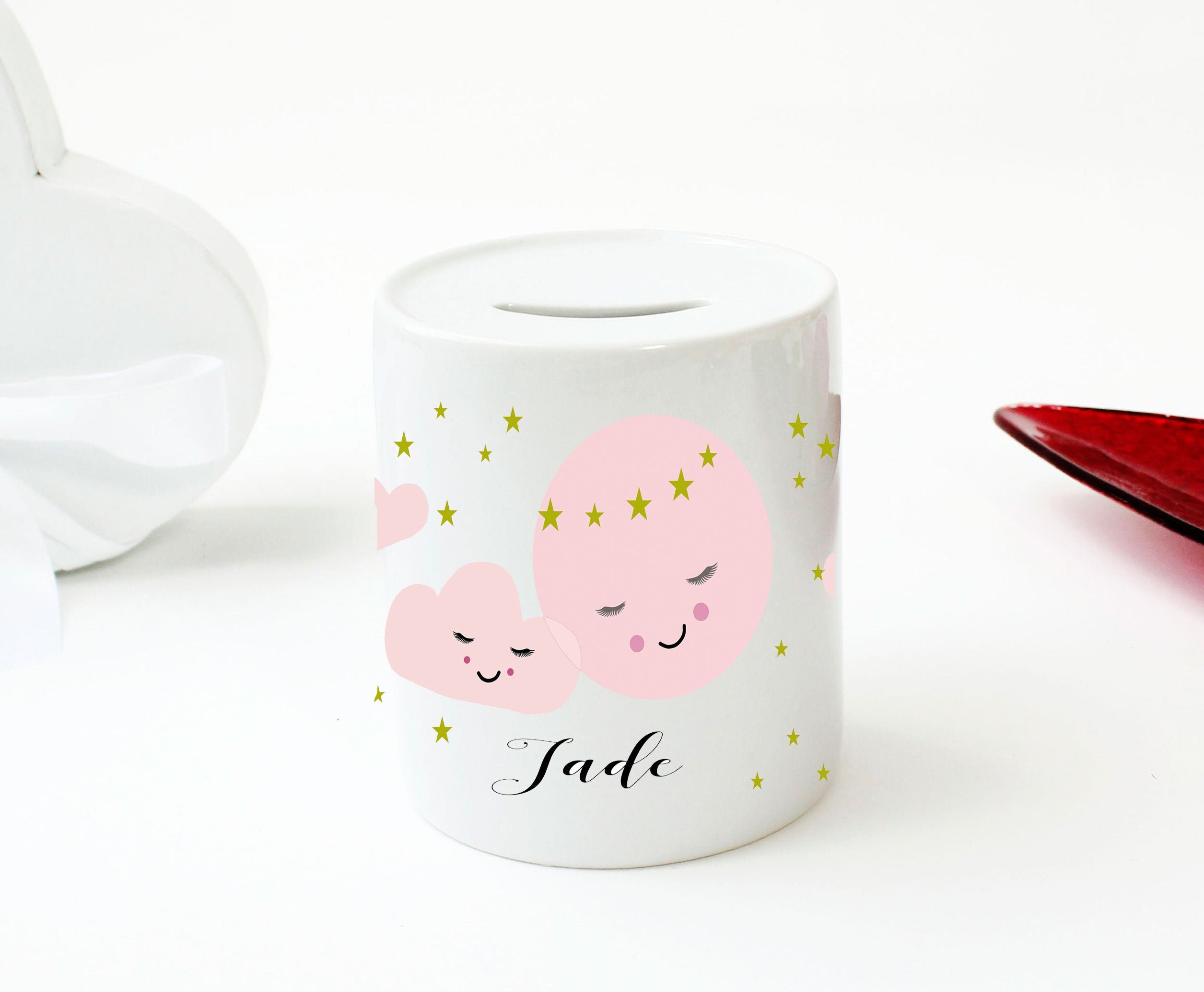 Money Box for Kids Girl Personalized With Name Ceramic - Etsy UK