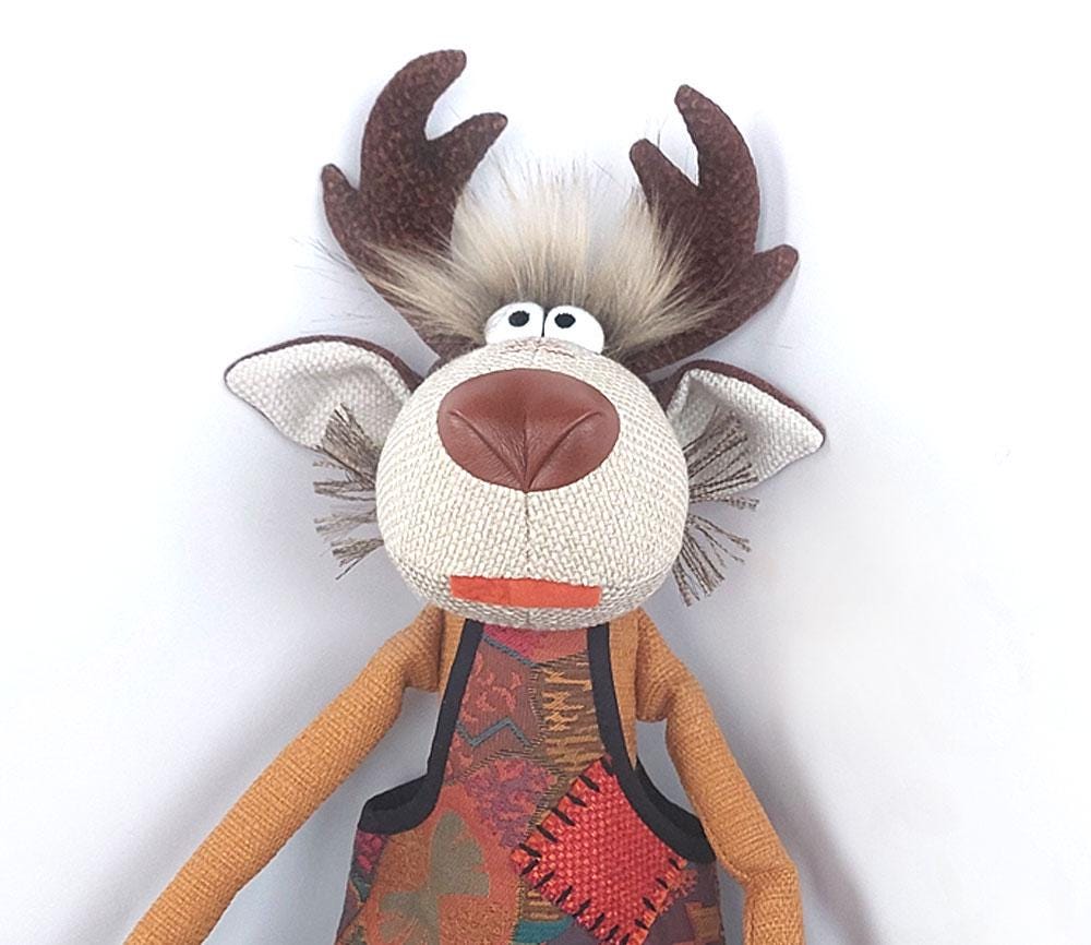 Handmade Moose, Handcrafted Moose Doll, Heirloom Handmade Doll, Textile ...