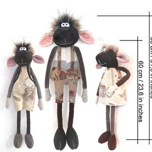 Handcrafted Sheep Doll, Heirloom Handmade Doll, Textile Sheep Doll, Rag ...