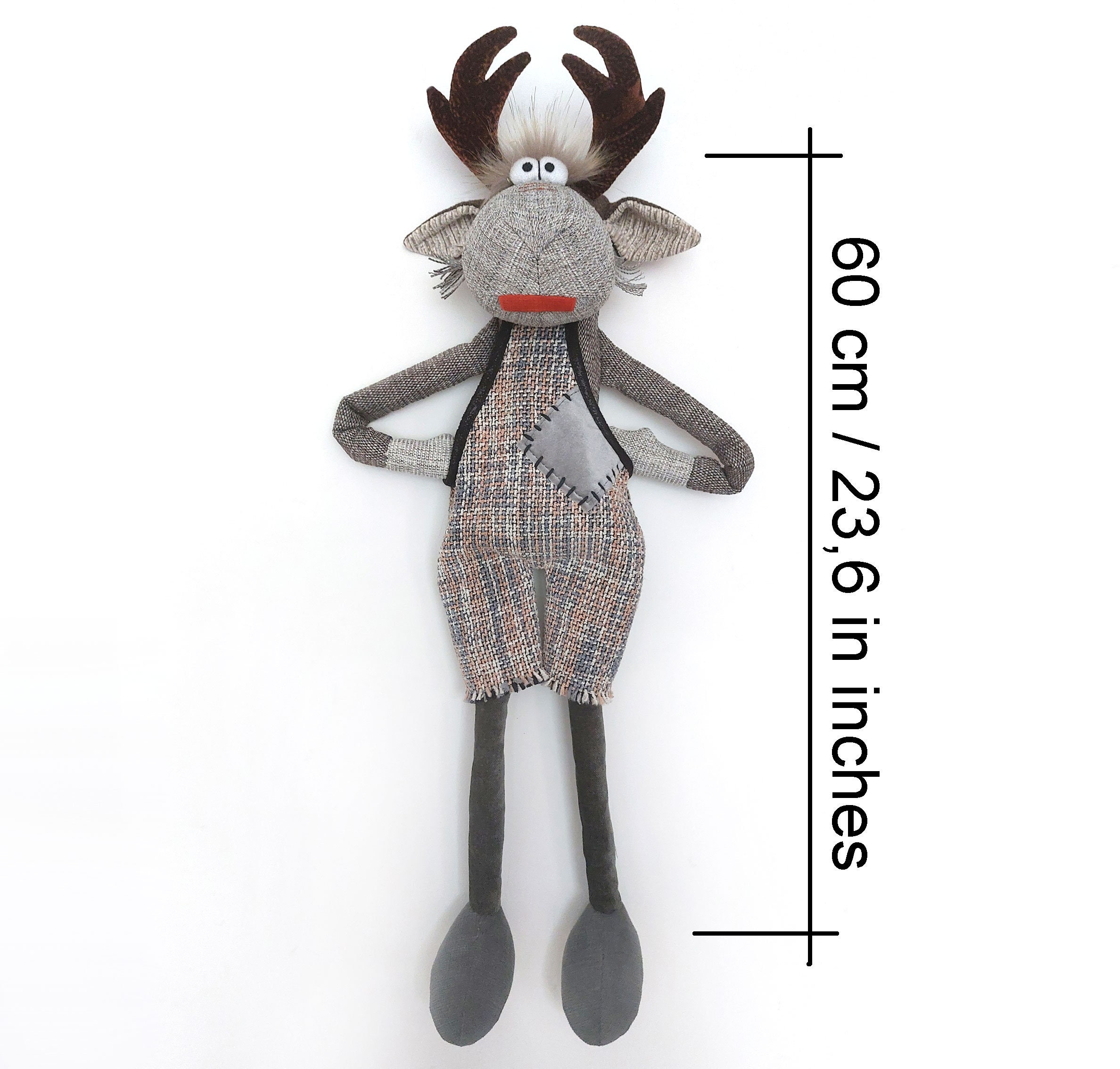Handmade Moose, Handcrafted Moose Doll, Heirloom Handmade Doll, Textile ...