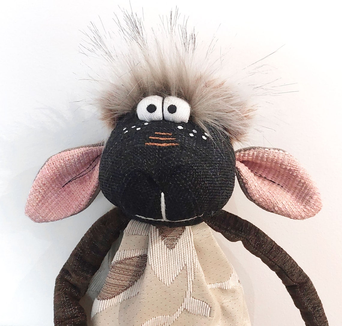 Handmade Sheep, Handcrafted Sheep Doll, Heirloom Handmade Doll, Textile ...