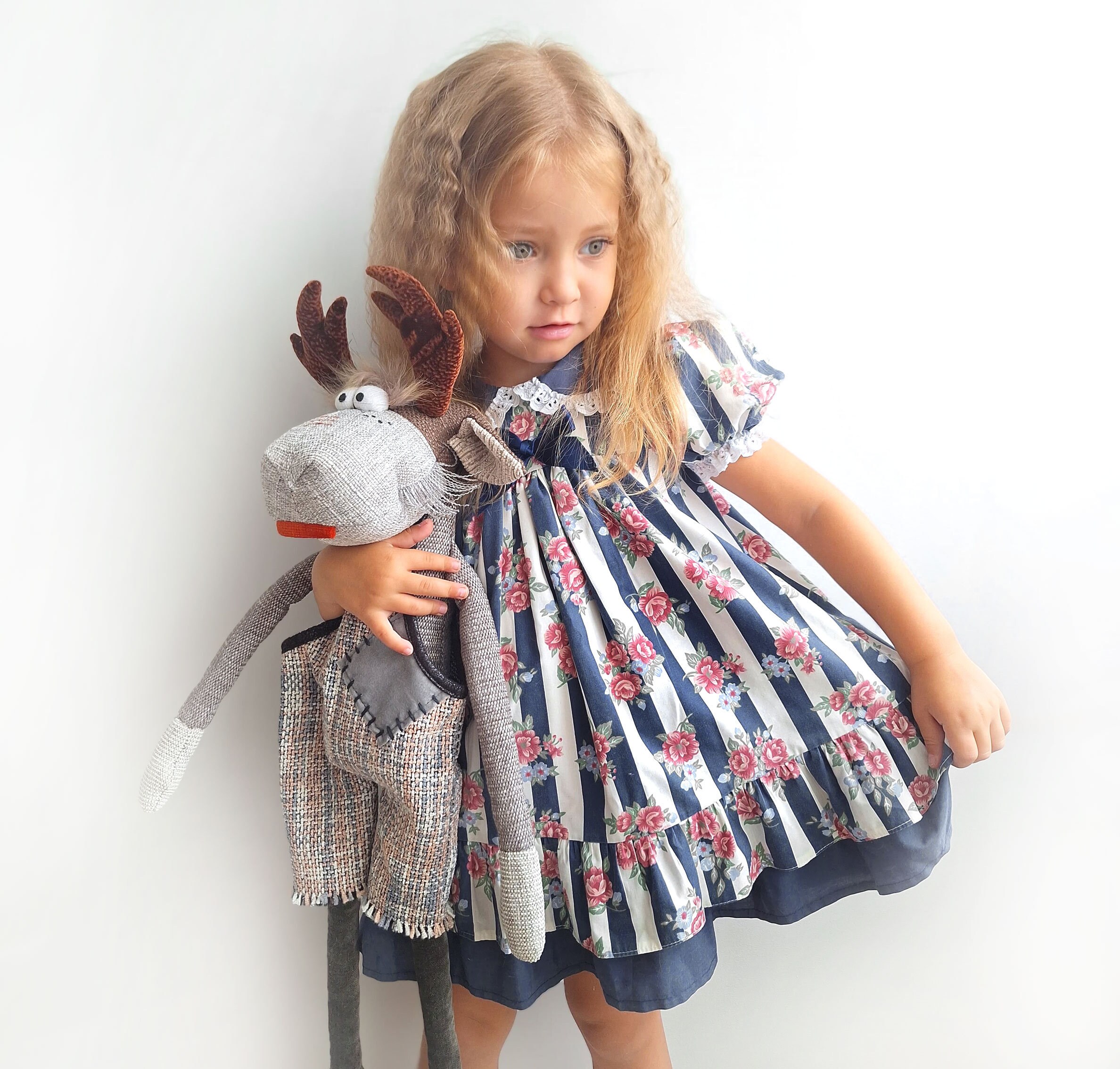 Handmade Moose, Handcrafted Moose Doll, Heirloom Handmade Doll, Textile ...
