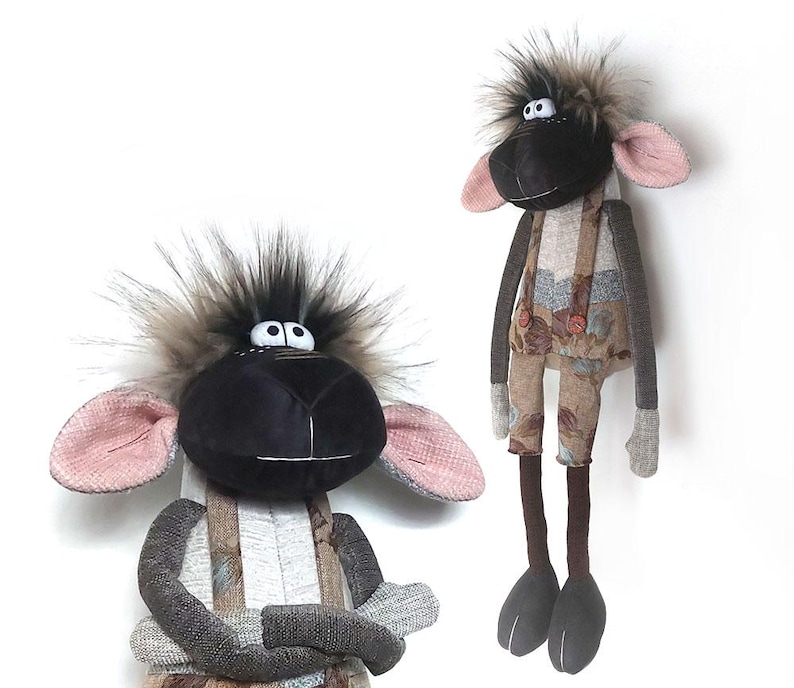 Handcrafted Sheep Doll, Heirloom Handmade Doll, Textile Sheep Doll, Rag ...