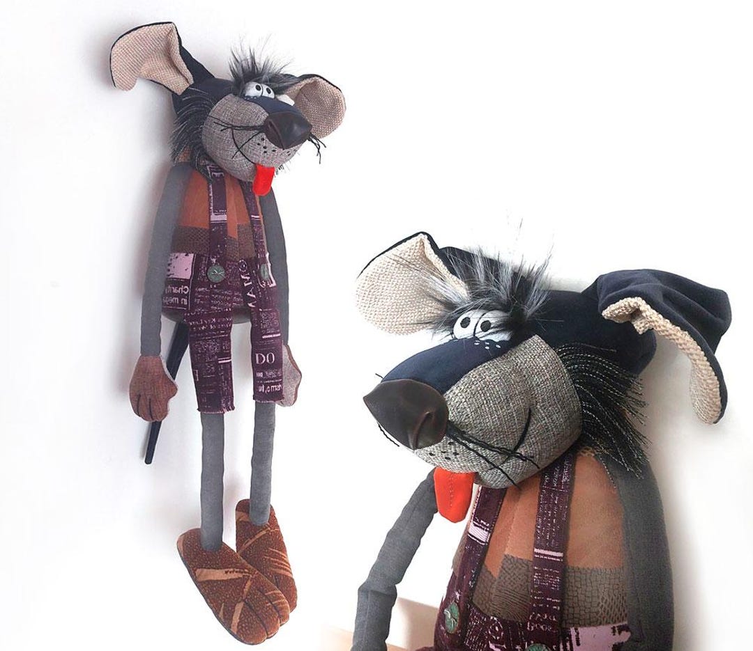 Handcrafted Big Dog Doll, Handmade Dog, Heirloom Handmade Doll, Textile ...