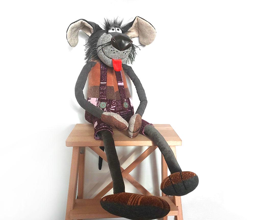Handcrafted Big Dog Doll, Handmade Dog, Heirloom Handmade Doll, Textile ...