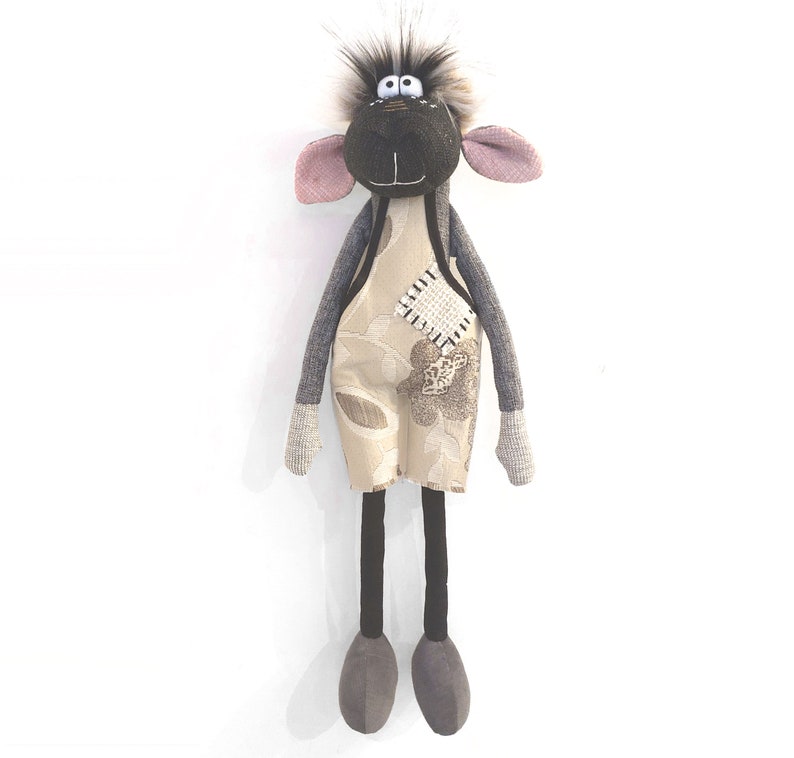Handcrafted Sheep Doll, Heirloom Handmade Doll, Textile Sheep Doll, Rag ...